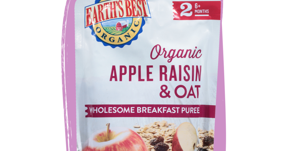 Apple + Raisin Puree | Baby Food Pouches | Earth's Best