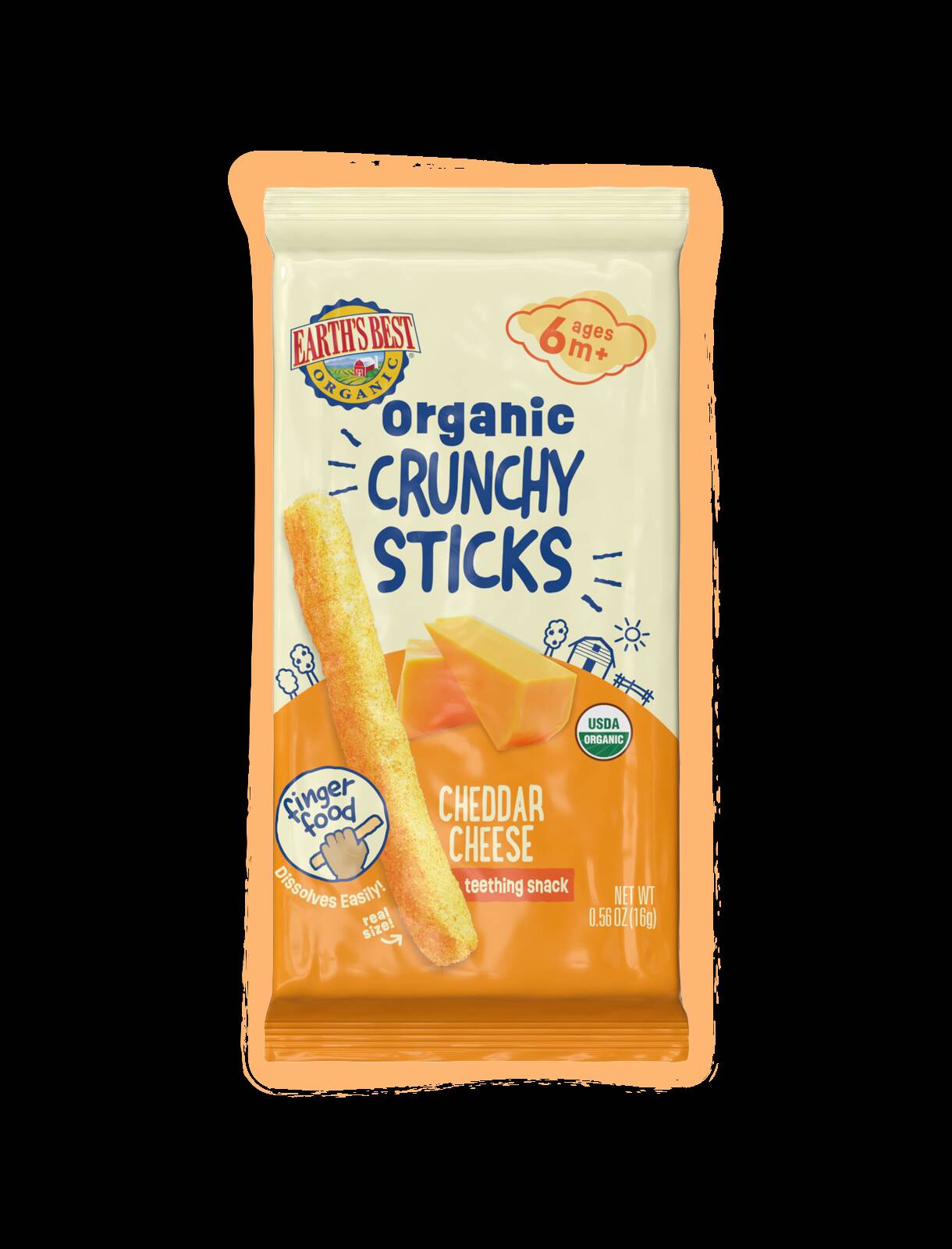 Cheddar Crunchy Sticks | Kids + Toddler Snacks | Earth's Best