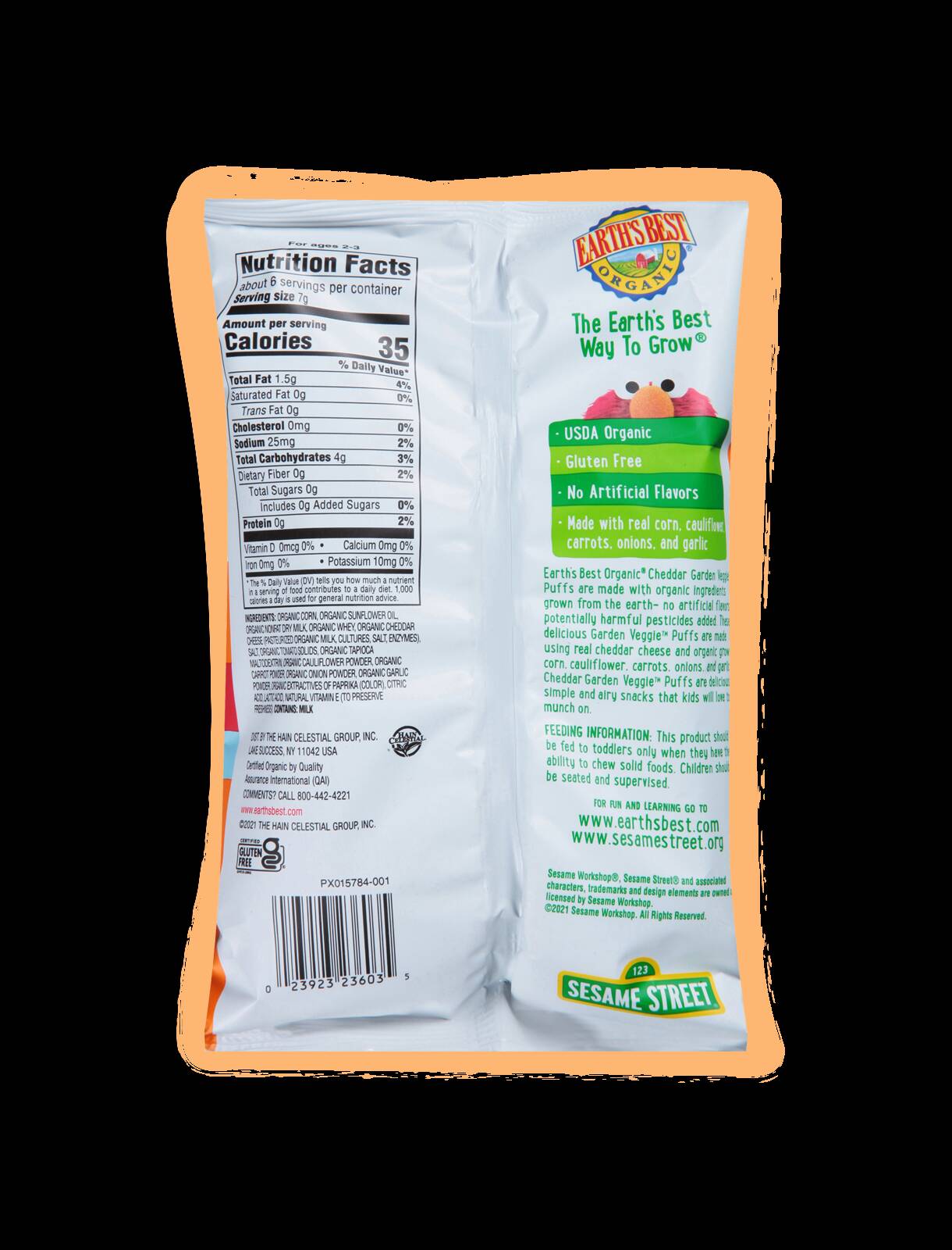 Veggie Puffs Cheddar | Kids + Toddler Snacks | Earth's Best