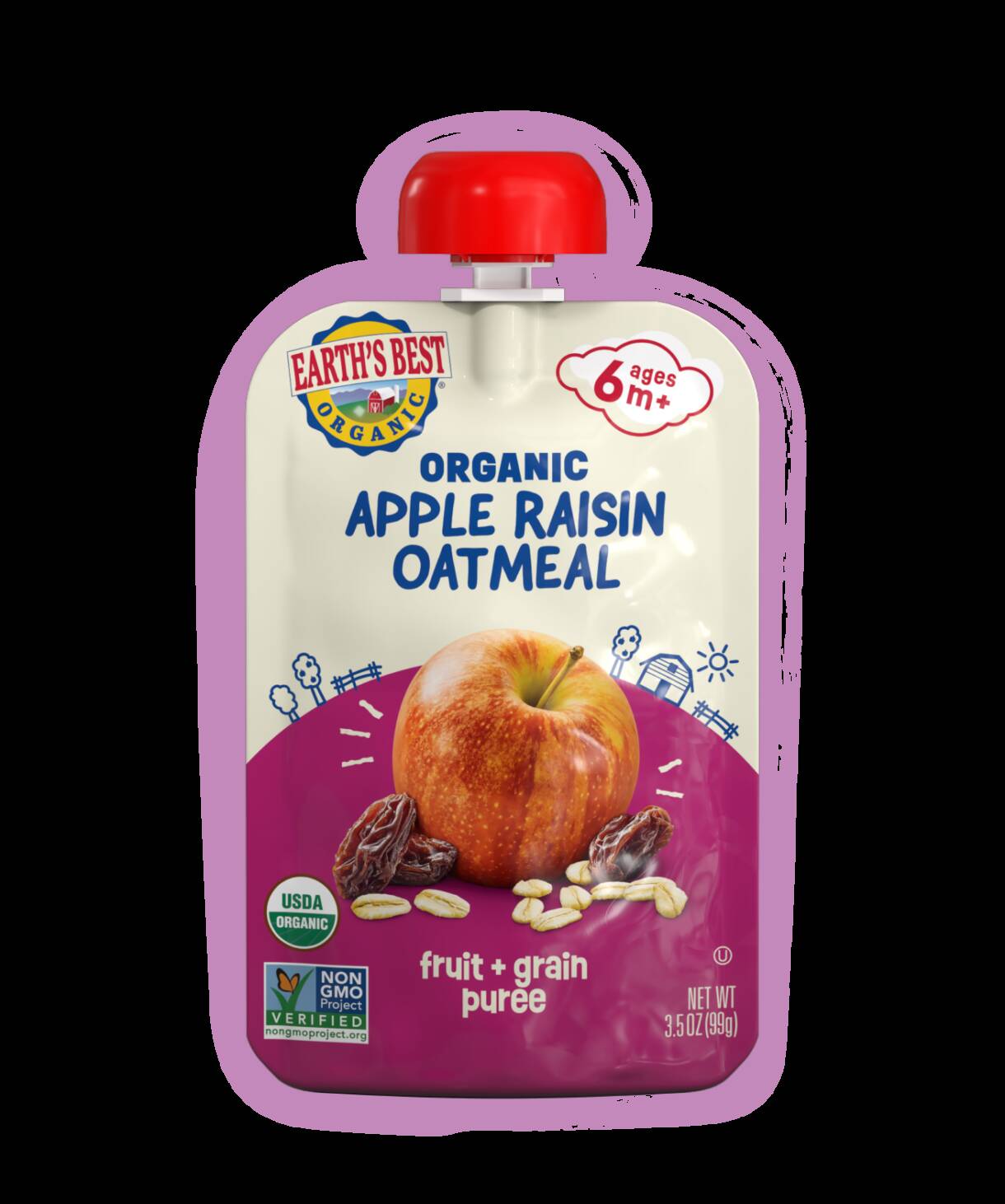 Apple + Raisin Puree | Baby Food Pouches | Earth's Best