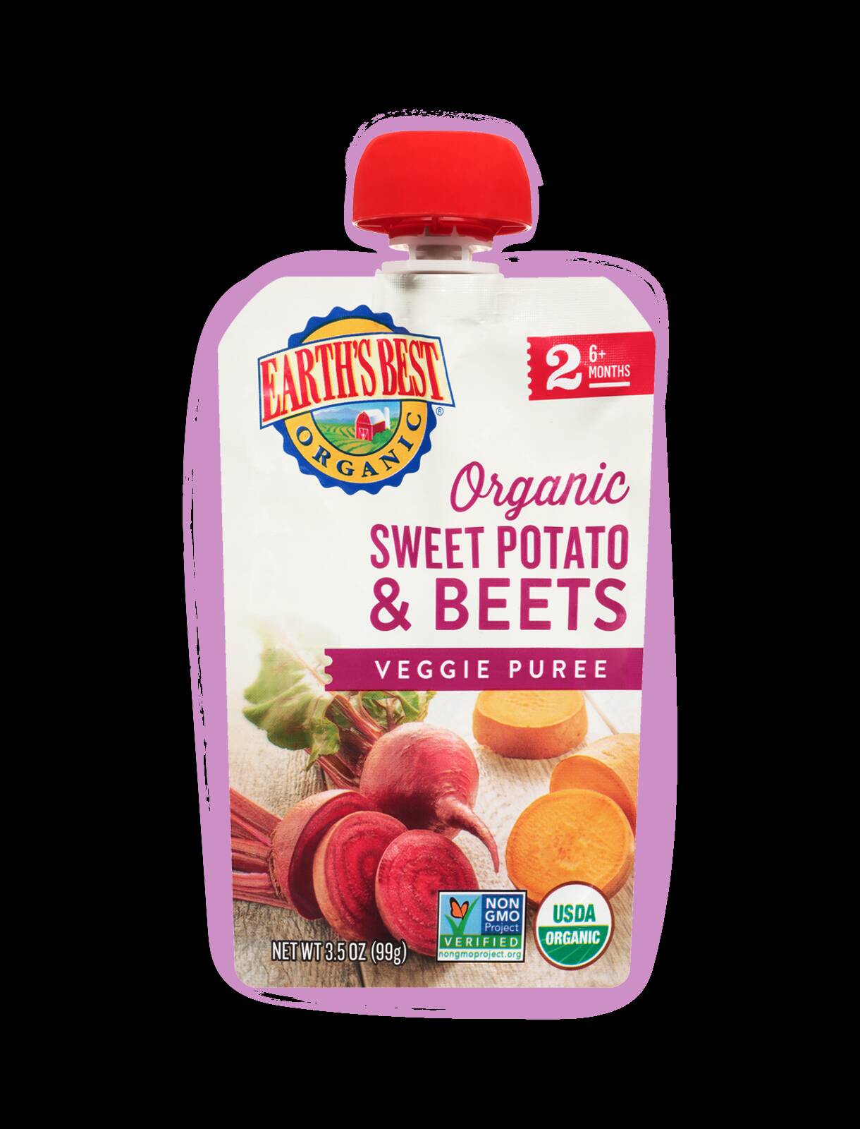 Sweet Potato + Beet Puree | Baby Food Pouches | Earth's Best